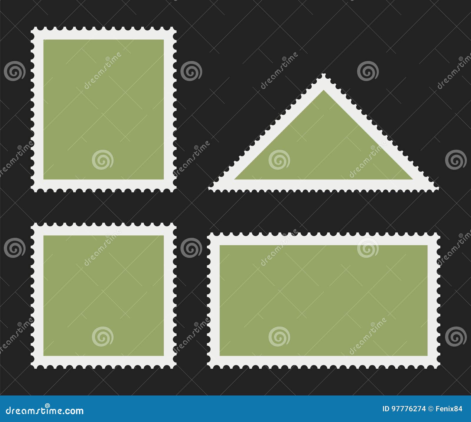 Triangular Stamps Collection. Grunge Triangles, Banners, Insignias ...