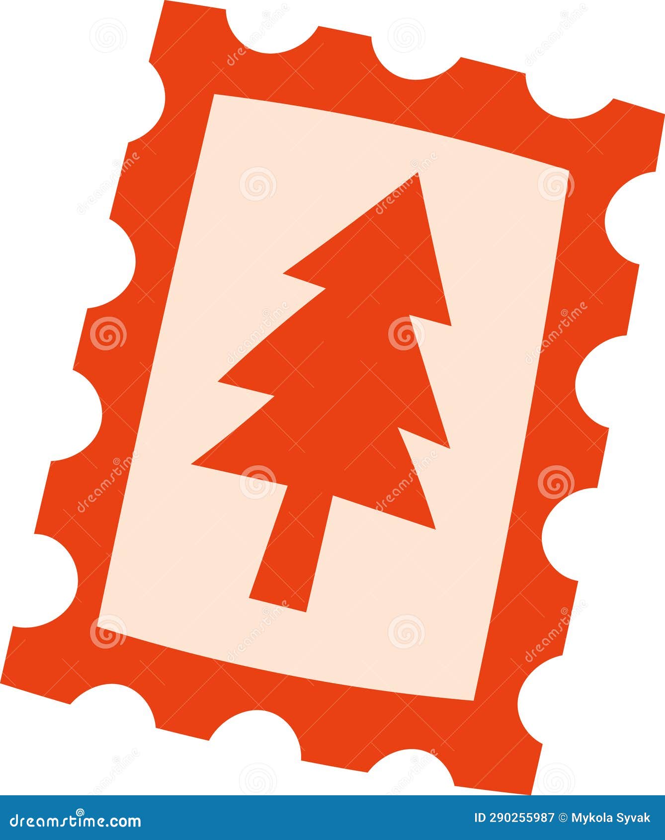 Postage Stamp Tree stock illustration. Illustration of postage - 290255987