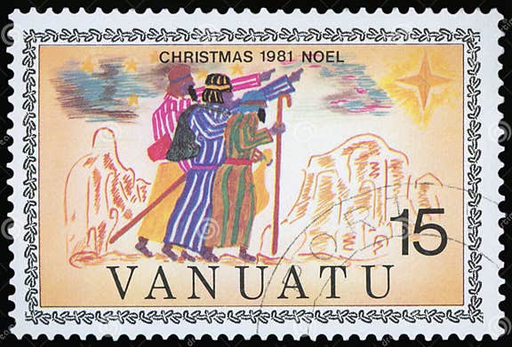 Postage stamp - Vanuatu editorial stock image. Image of post - 100080379