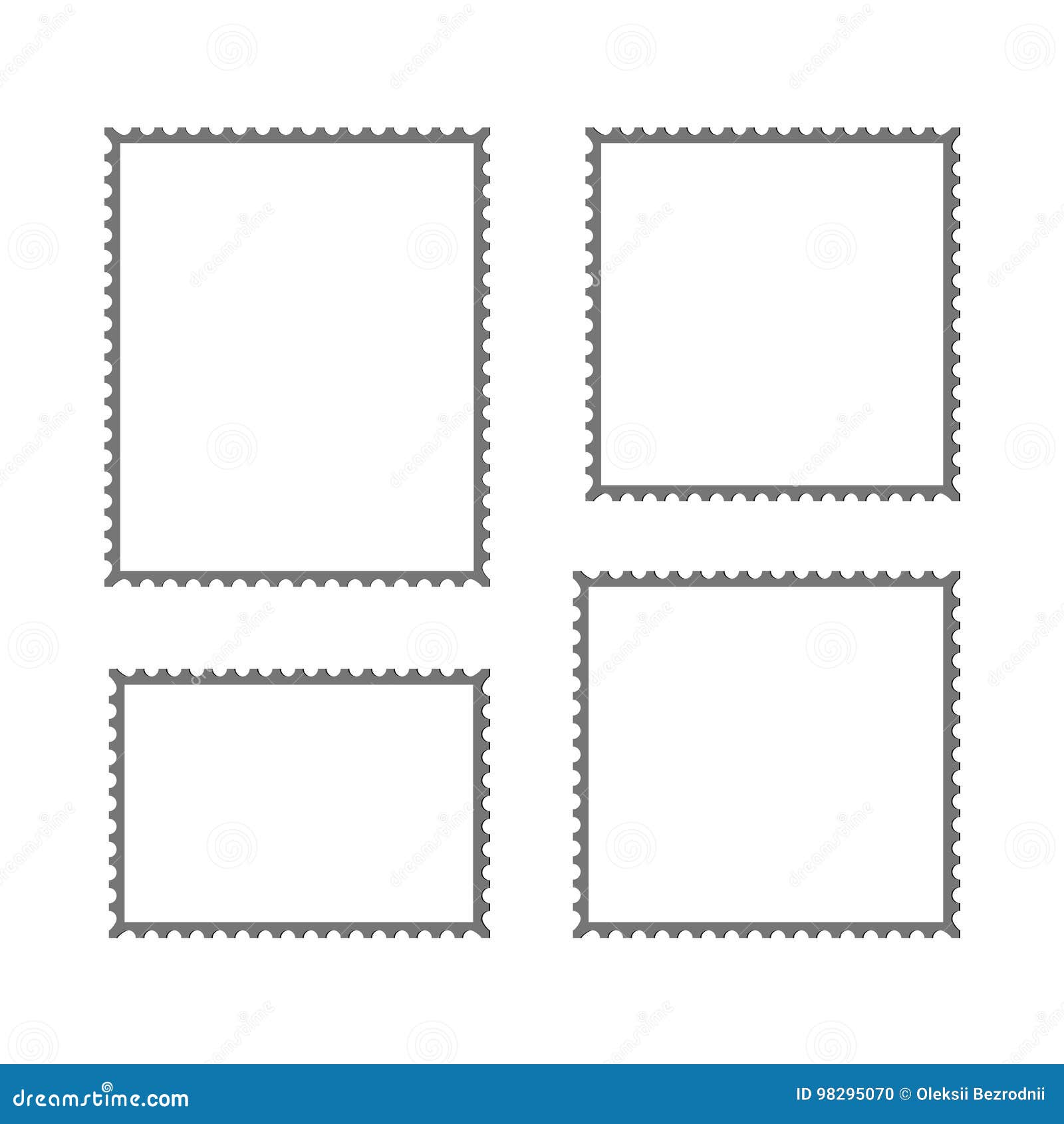 Square Stamp Outline Clipart