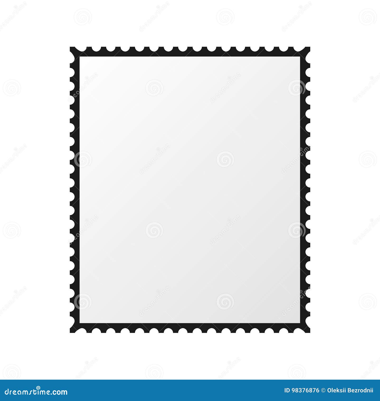 Postage Stamp Vector Blank Mockup Stock Vector - Illustration of ...
