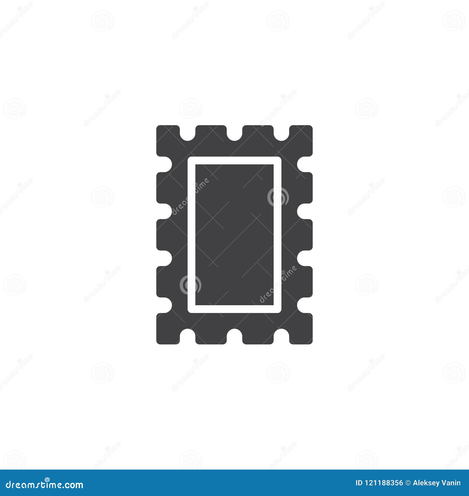 Postage stamp vector icon stock vector. Illustration of flat - 121188356
