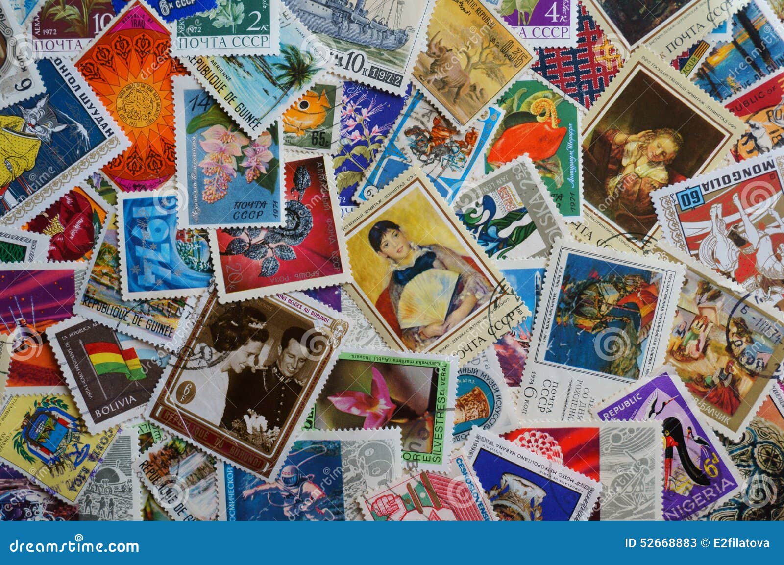 Postage Stamps of Different Countries Editorial Stock Photo - Image of ...