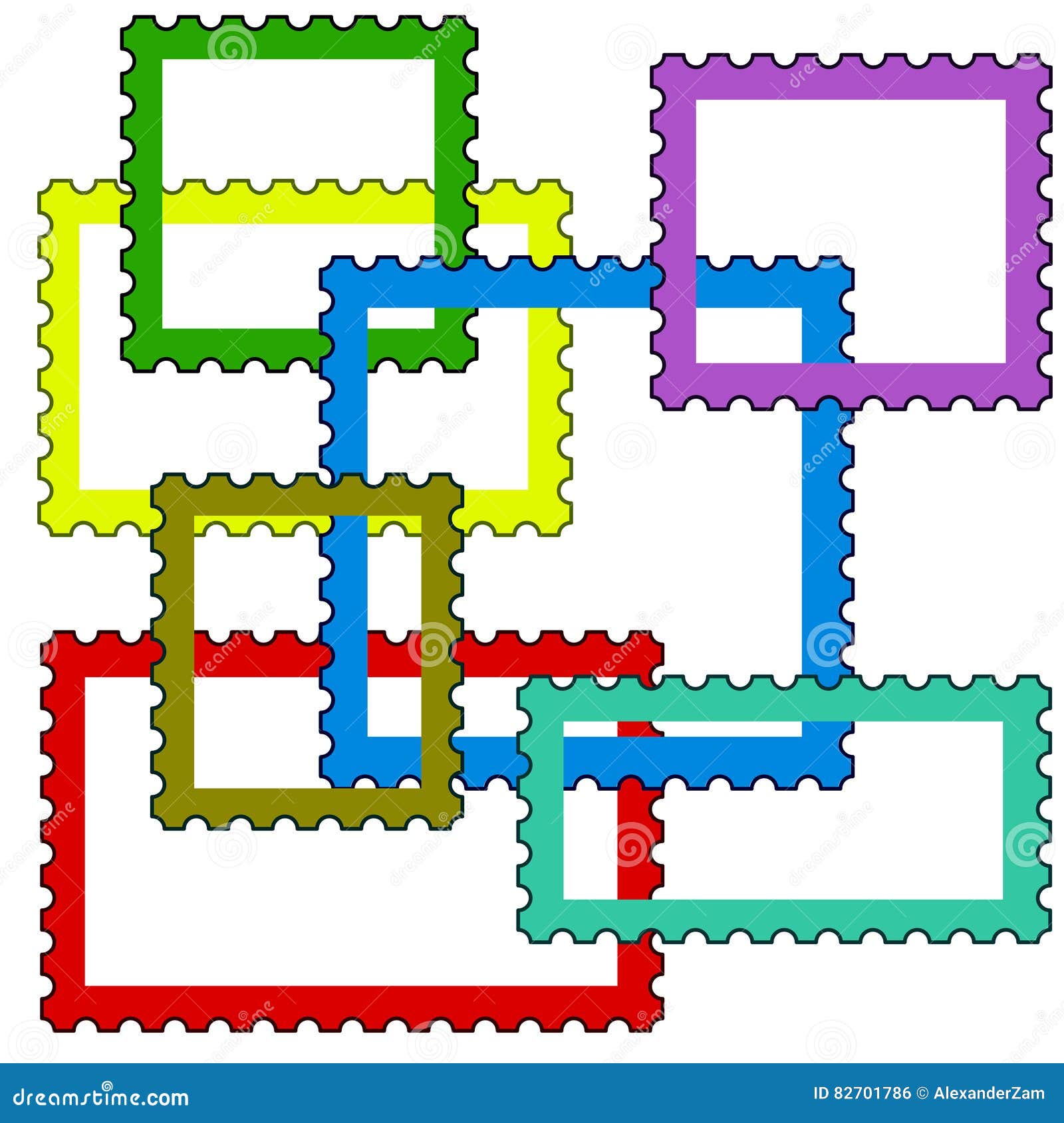 Postage stamps frames stock vector. Illustration of paper - 82701786