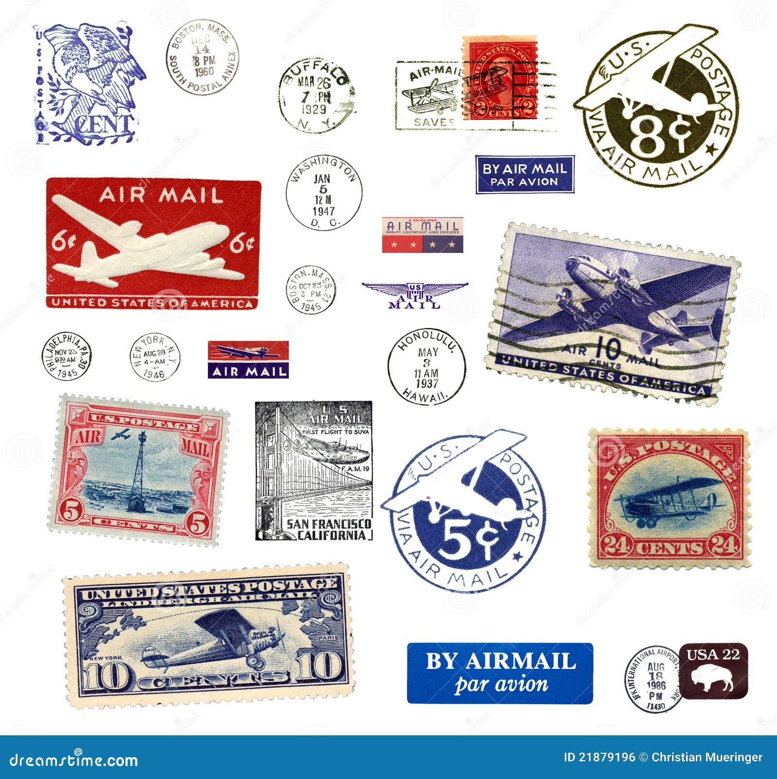 Postage Stamps and Labels from US Editorial Photo - Image of historical ...