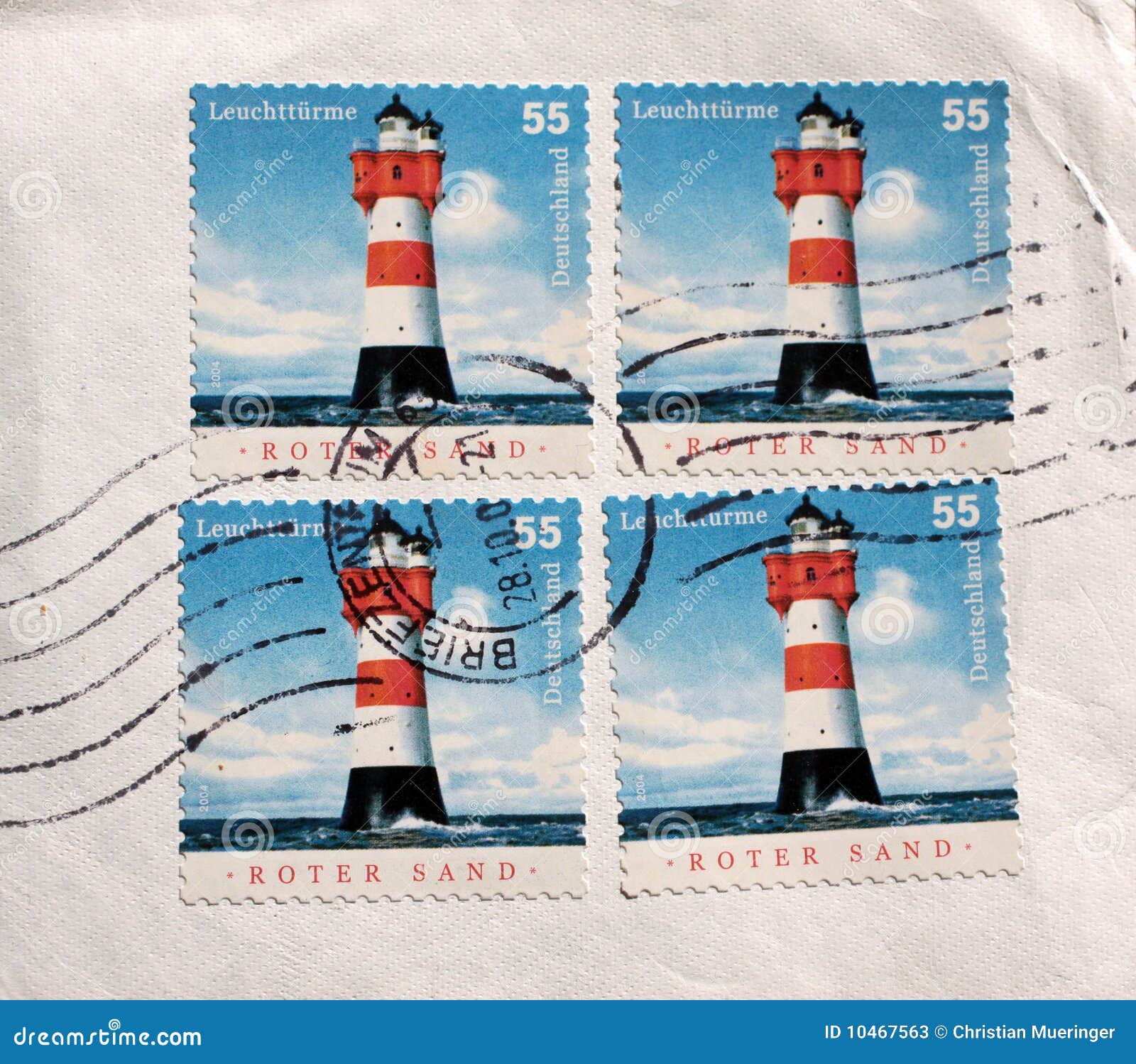 Postage Stamps Lighthouse from Germany Editorial Stock Photo - Image of ...