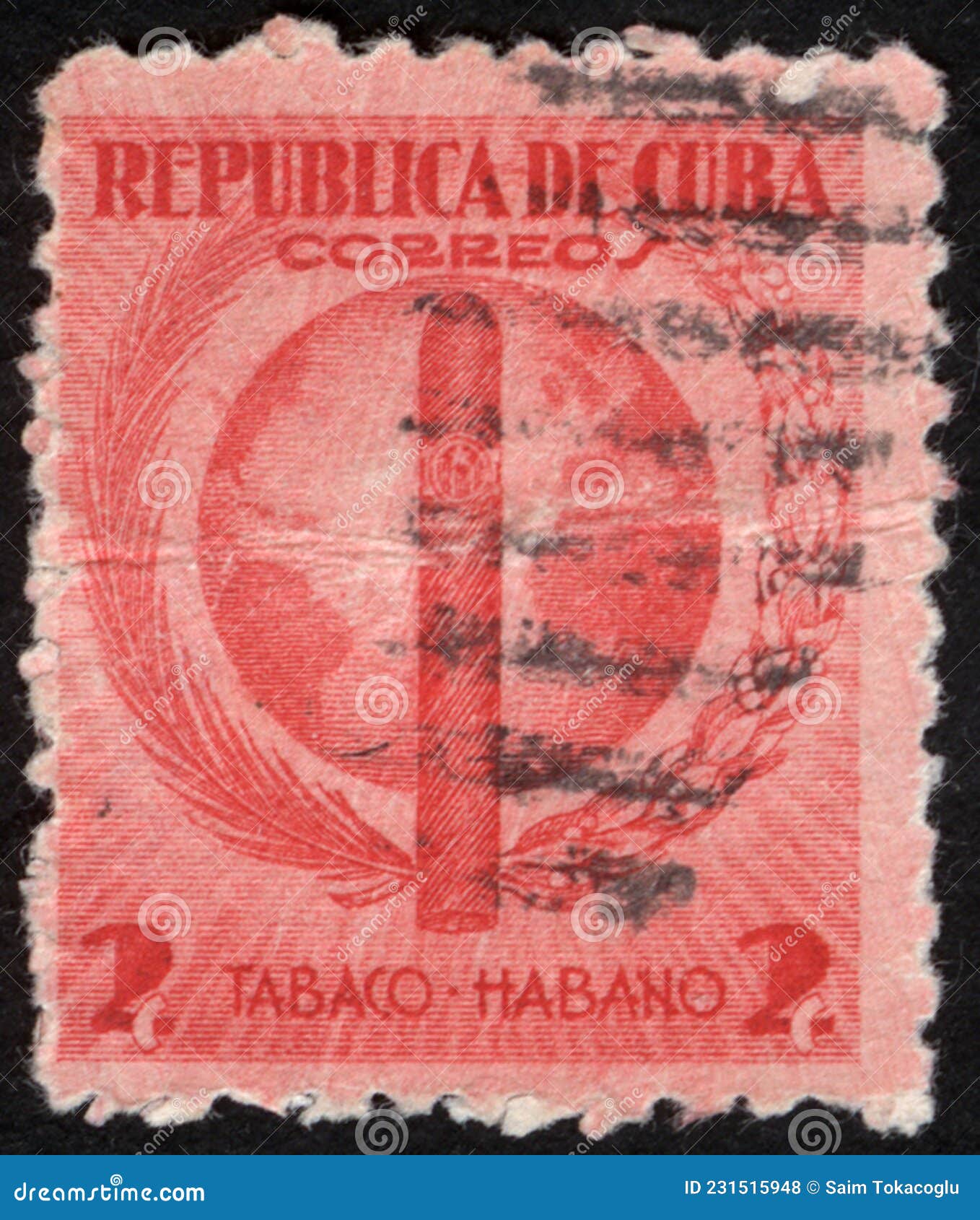 Postage Stamps of the Republic of Cuba. Editorial Stock Photo - Image ...