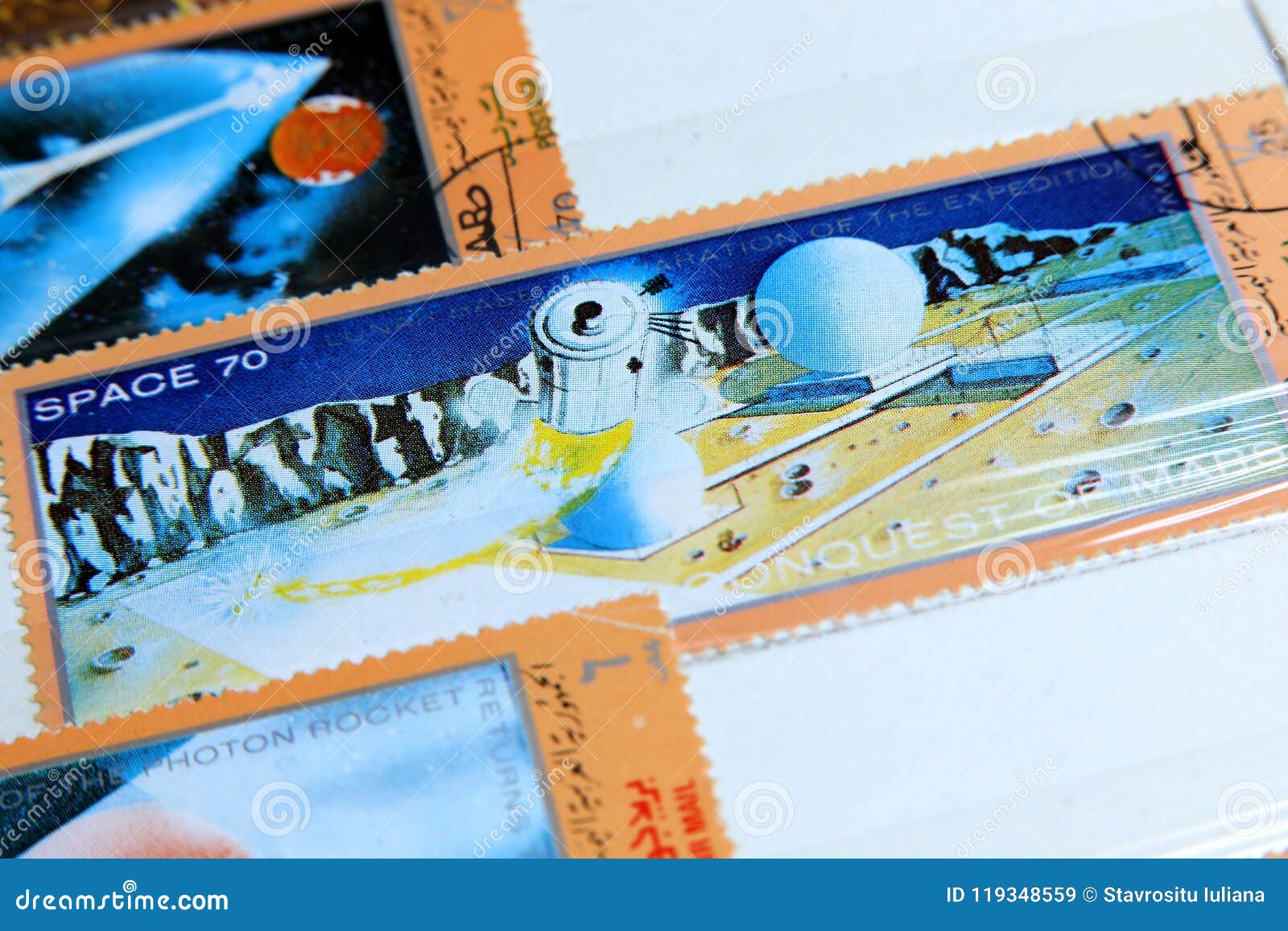 Postage Stamps, Space Mars Planet Editorial Stock Image - Image of ...