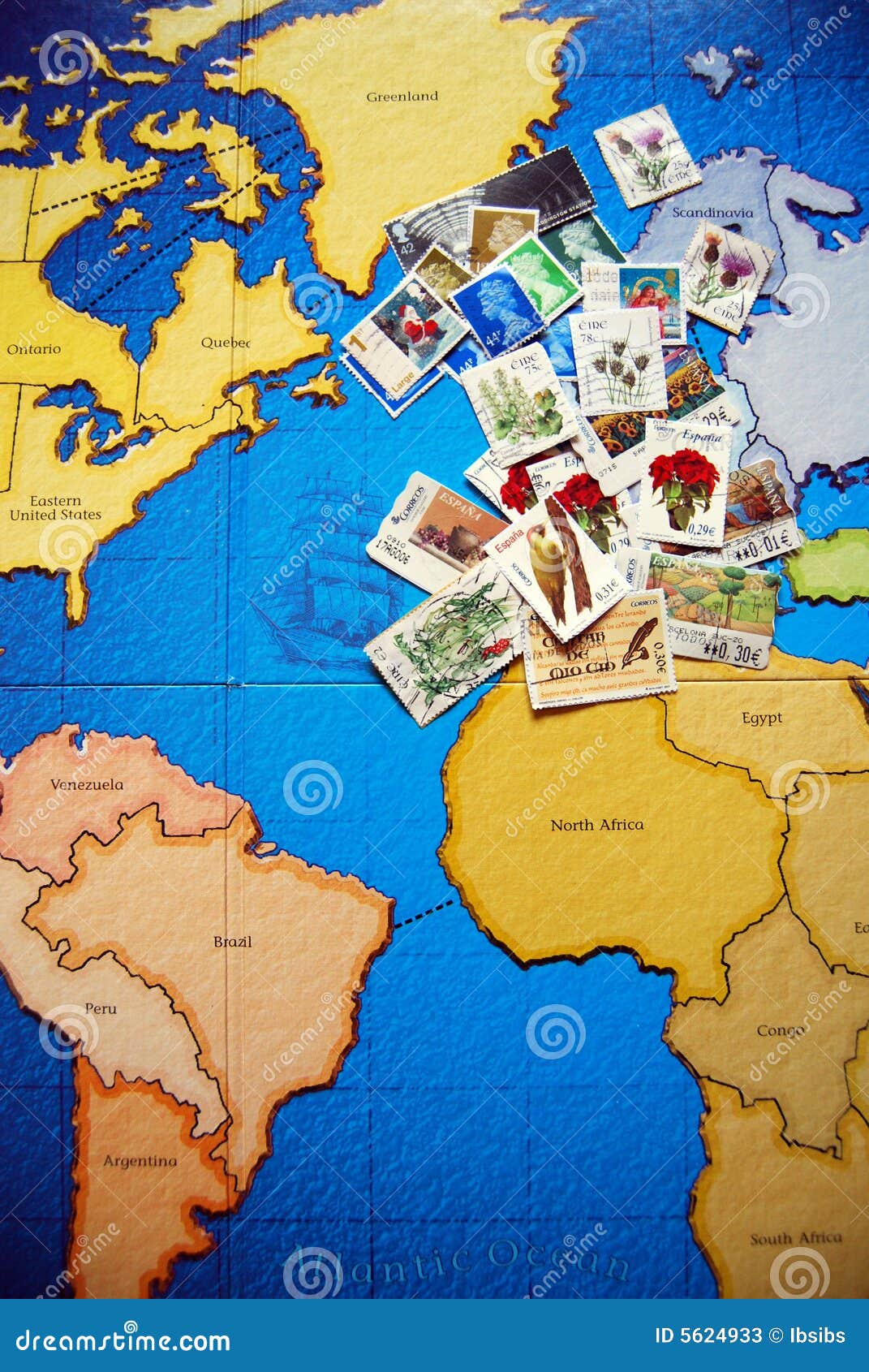 Postage Stamps on the World Editorial Stock Photo - Image of mailman ...