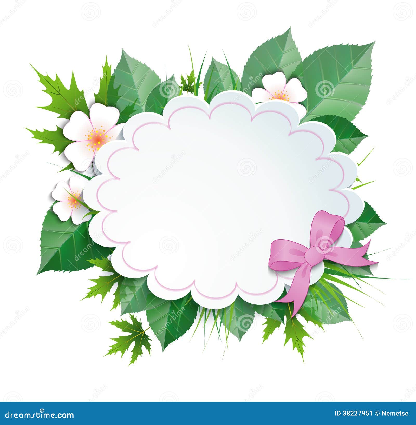 Postal de la primavera ilustración del vector. Ilustración de cinta ...