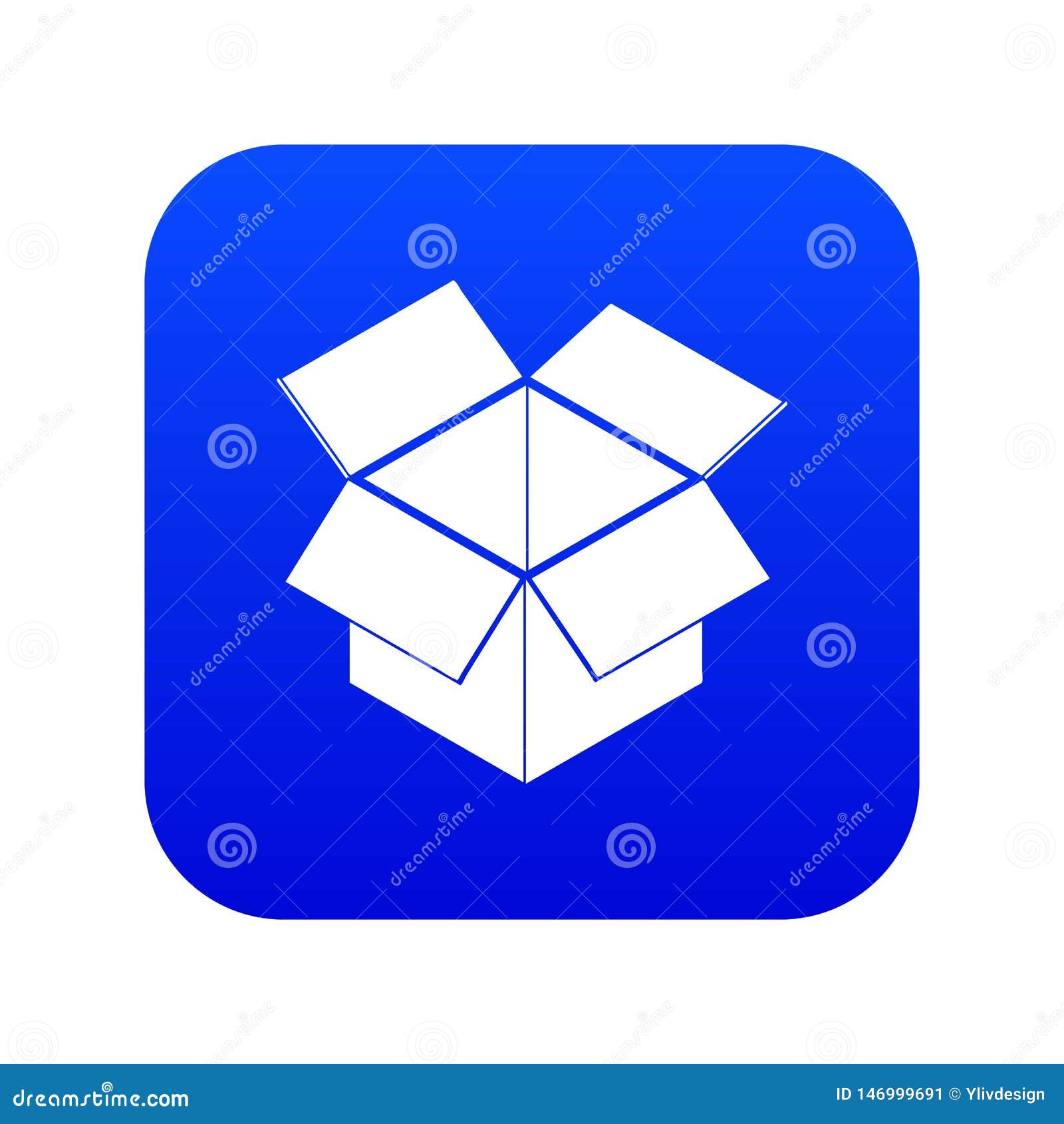Postal Delivery Box Icon Blue Vector Stock Vector - Illustration of ...