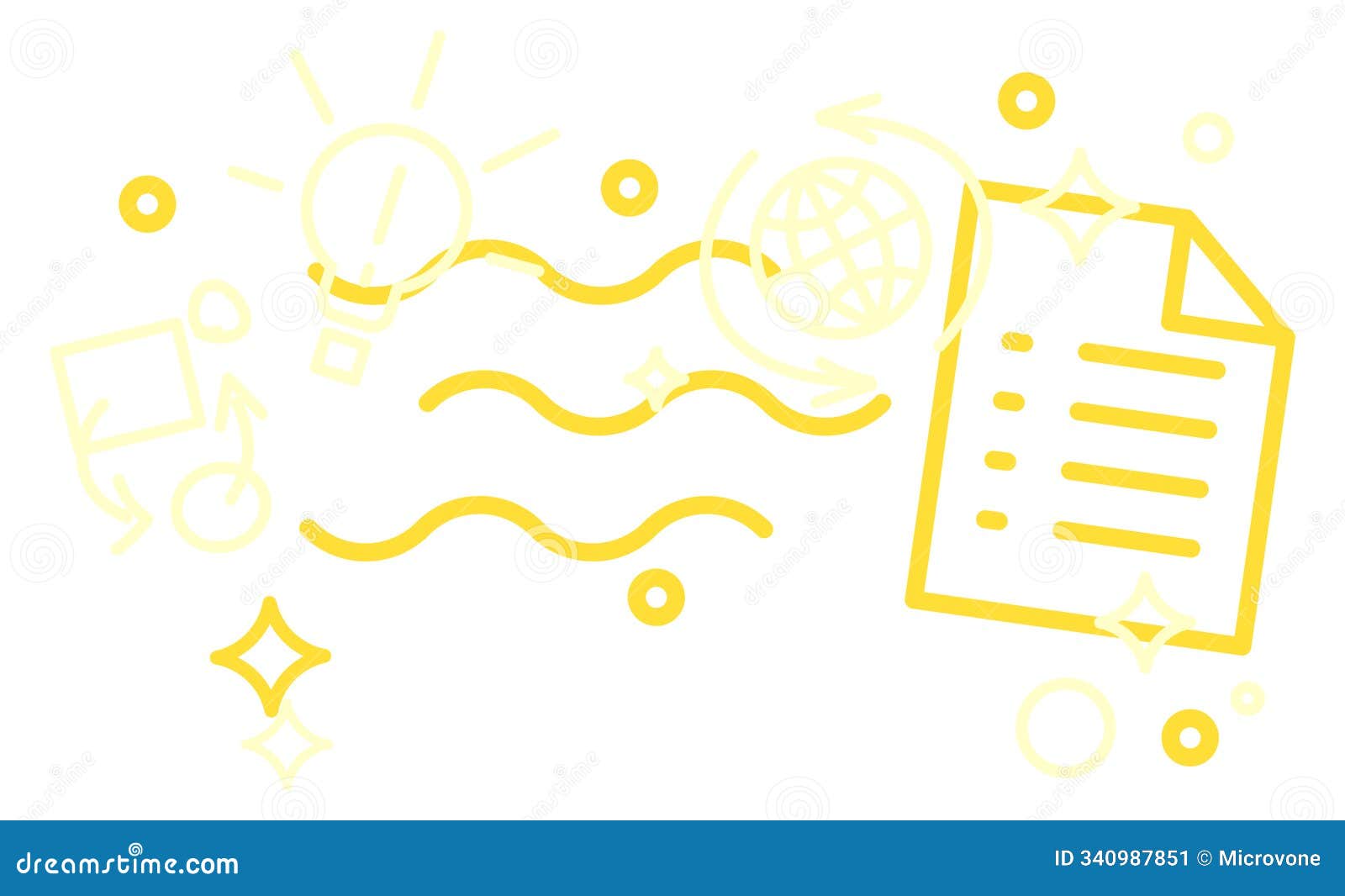 Postal Document Doodle. Paper Mail Worldwide Symbol Stock Illustration ...