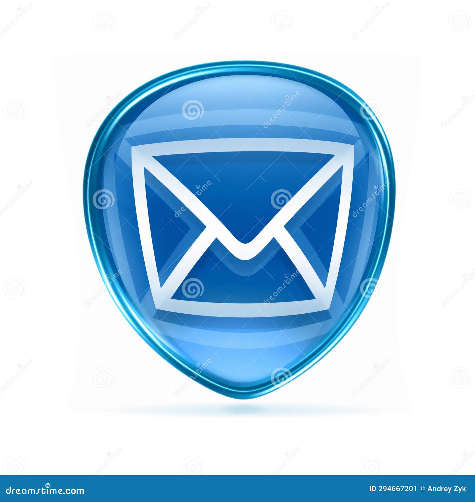 Postal envelope blue. stock illustration. Illustration of email - 294667201