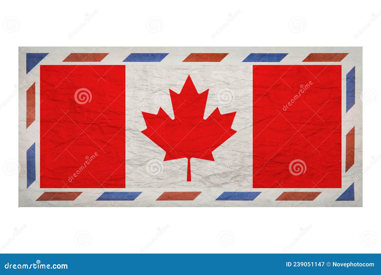 Postal Envelope. Envelope with the Image Flag of Canada. Canadian Flag ...