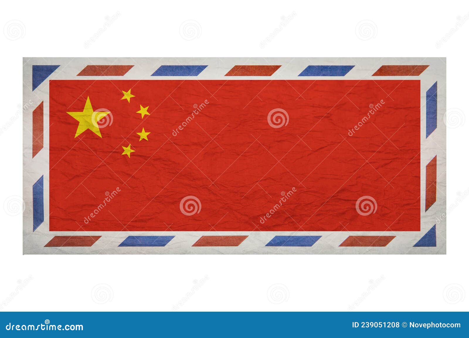 Postal Envelope. Envelope with the Image Flag of China. Chinese Flag ...