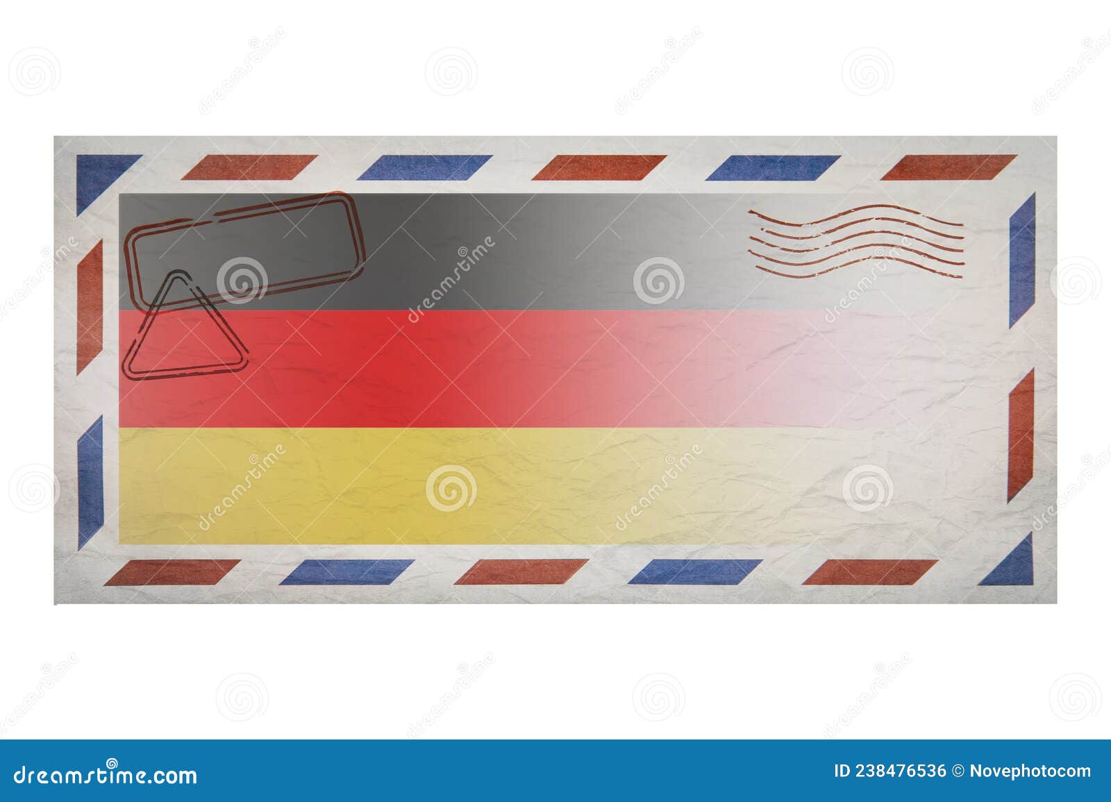 Postal Envelope. Envelope with the Image Flag of Germany. German Flag ...