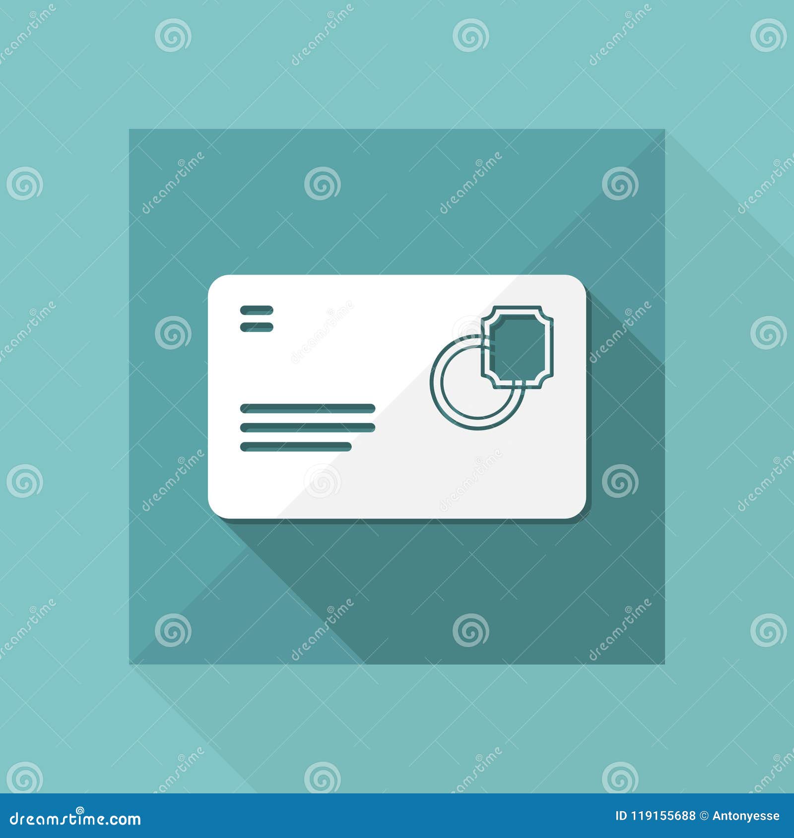 Postal icon stock illustration. Illustration of card - 119155688