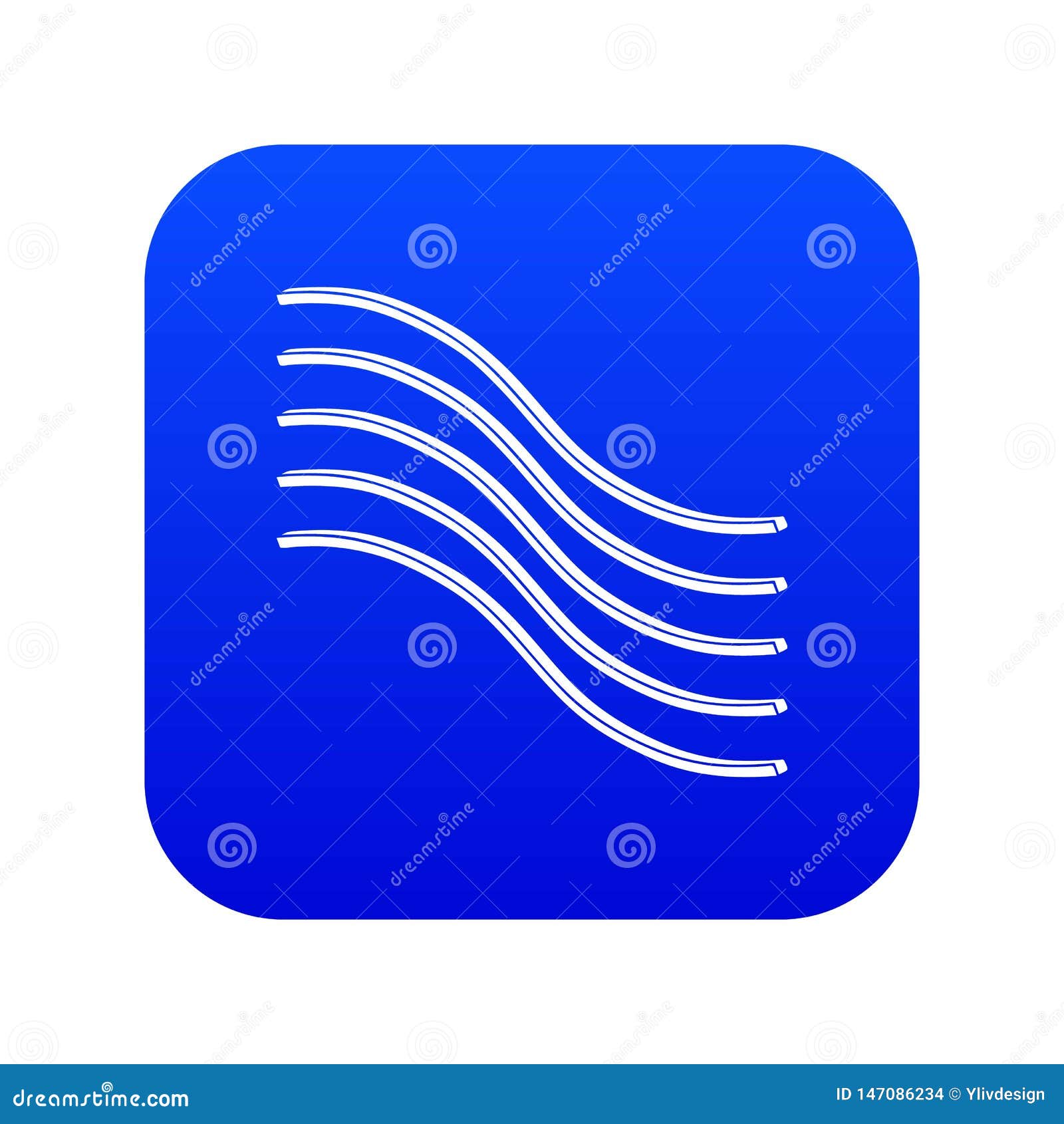 Postal Lines Icon Blue Vector Stock Vector - Illustration of frame ...