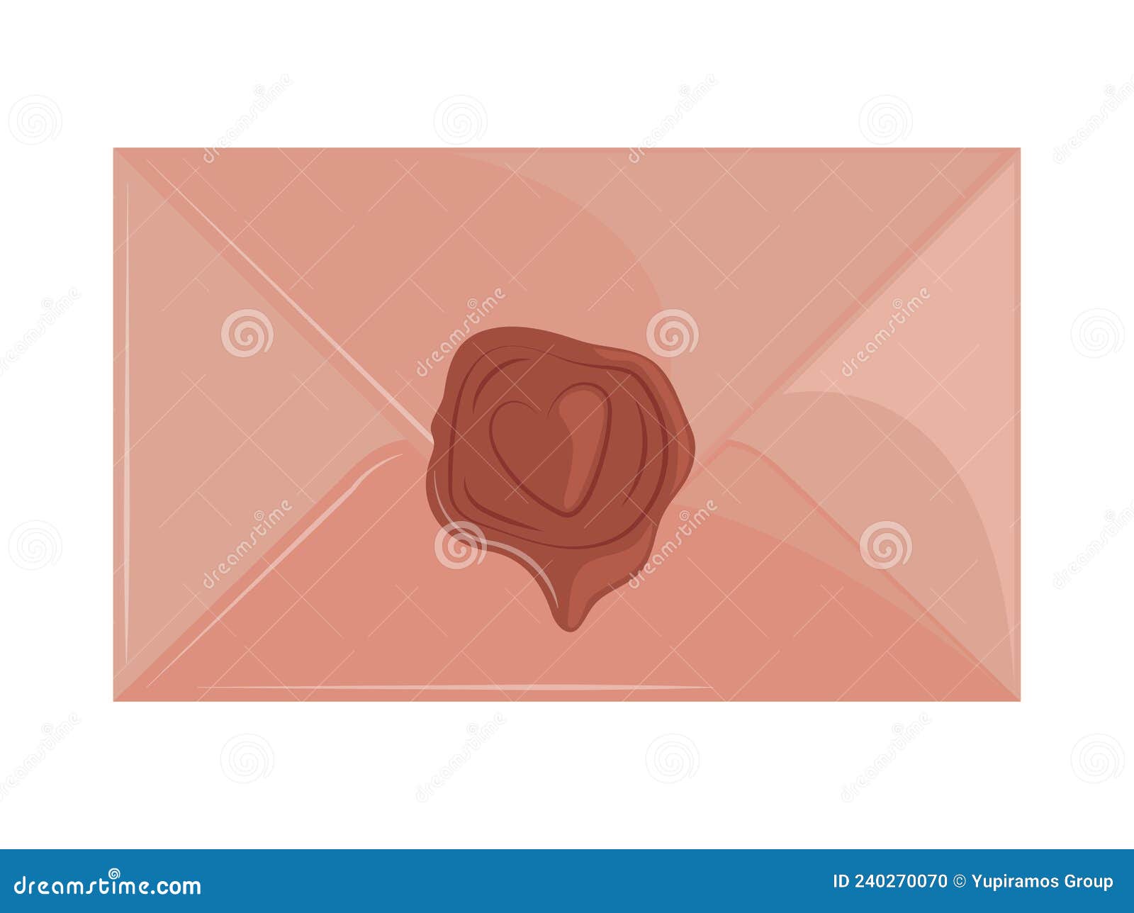 Postal mail with wax seal stock illustration. Illustration of ancient ...