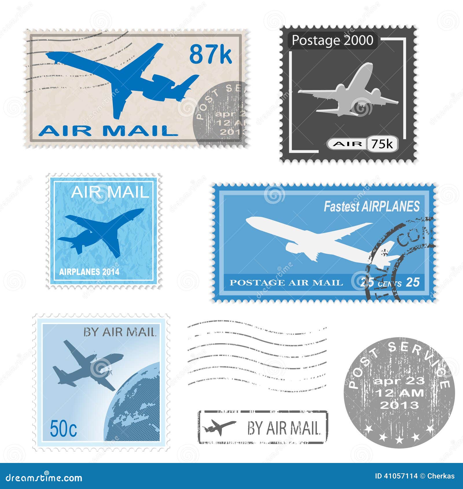 Postal mark stock vector. Illustration of card, postage - 41057114