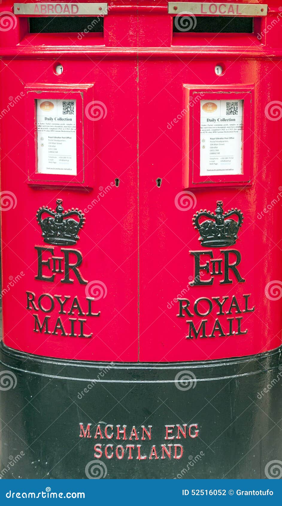 Postal red mailbox editorial photography. Image of metal - 52516052