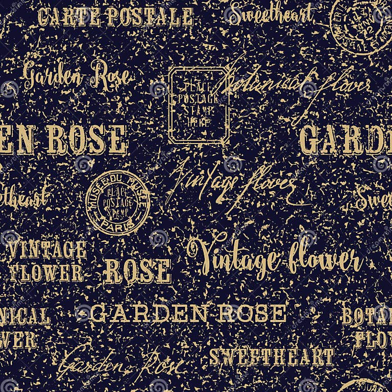 Postal Seamless Background. Stock Vector - Illustration of graphic ...