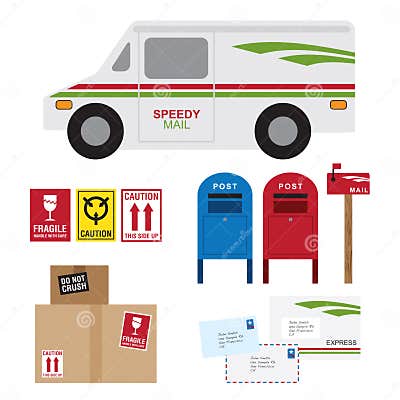 Postal Service stock vector. Illustration of package - 12754302