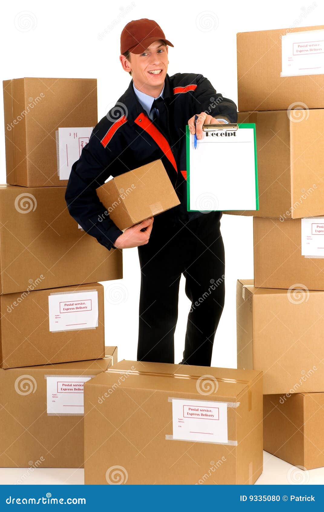 Postal service delivery stock photo. Image of postman - 9335080