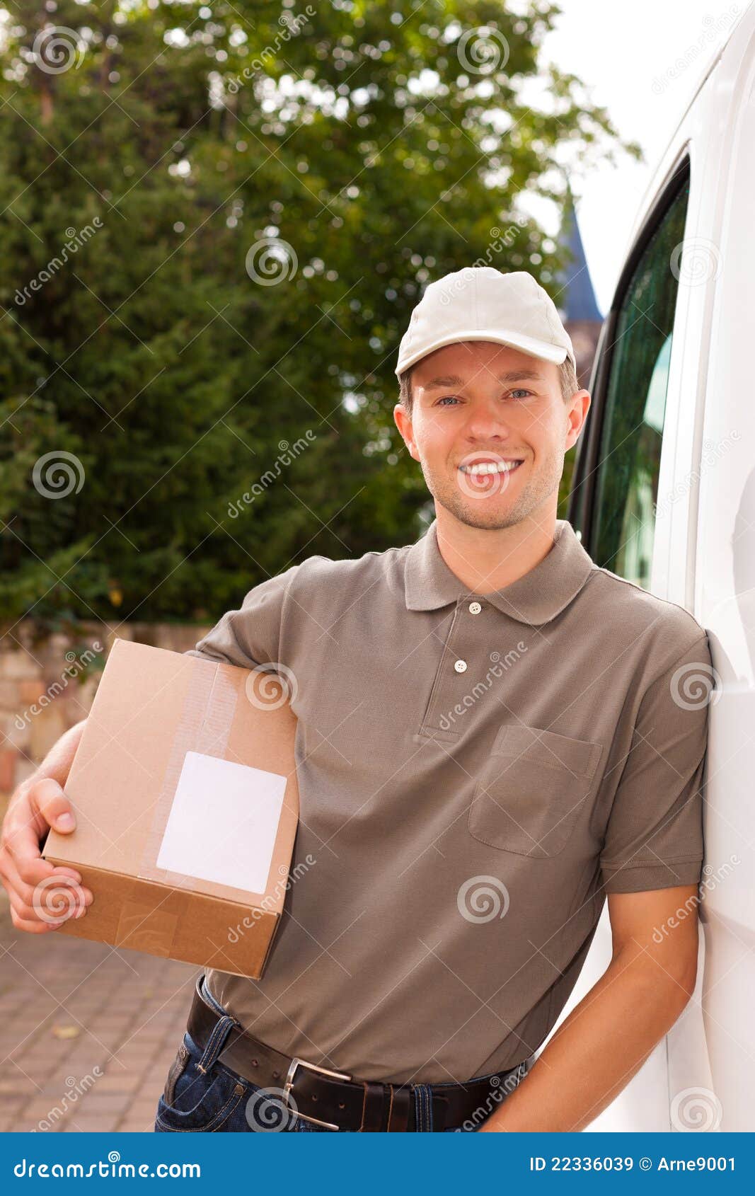 Postal Service - Delivery of a Package Stock Image - Image of work ...