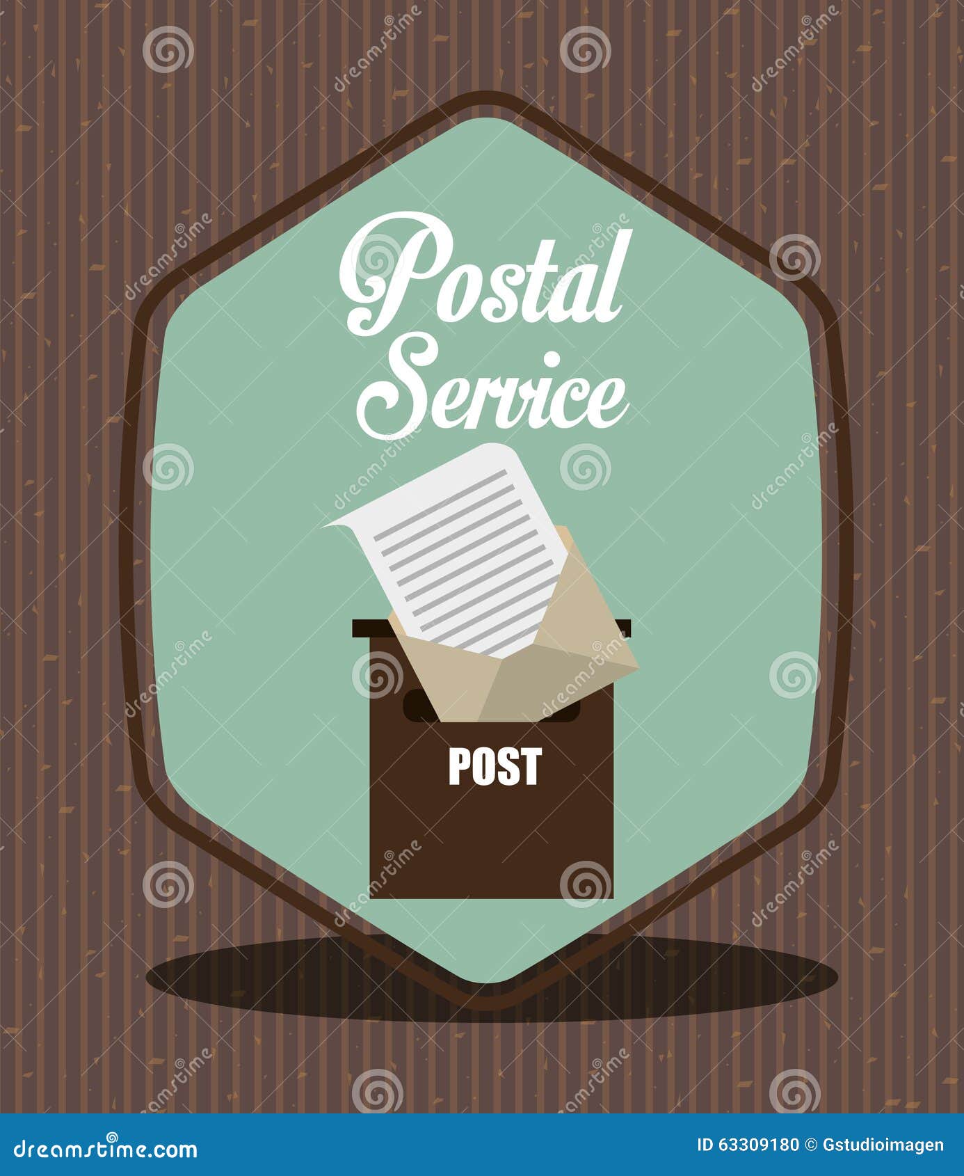 Postal service design stock vector. Illustration of contact - 63309180