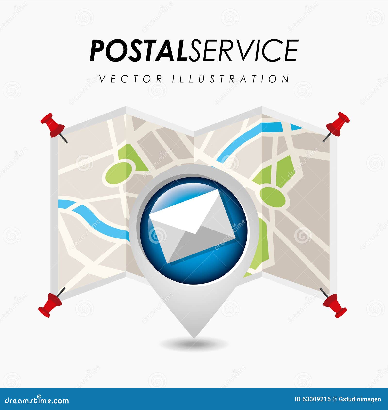 Postal service design stock vector. Illustration of postal - 63309215