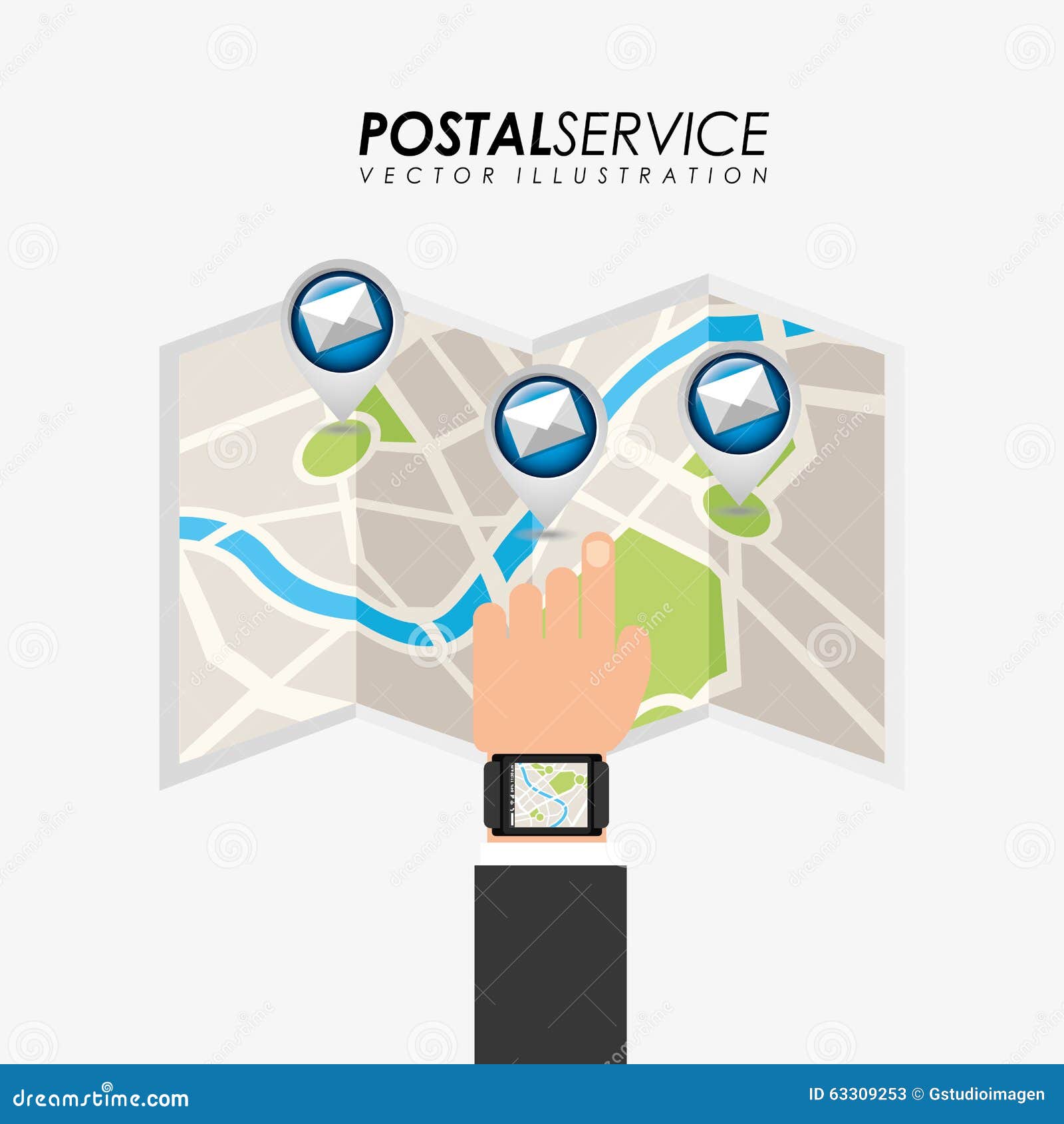 Postal service design stock vector. Illustration of letter - 63309253