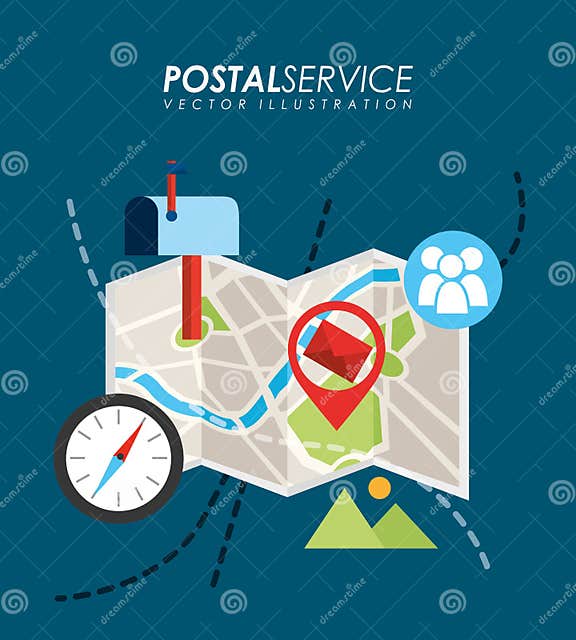 Postal service design stock vector. Illustration of postage - 63309258