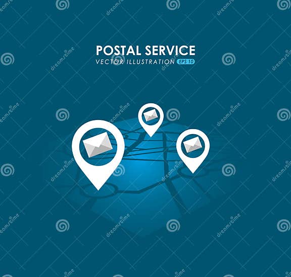 Postal service design stock vector. Illustration of deliver - 63309278