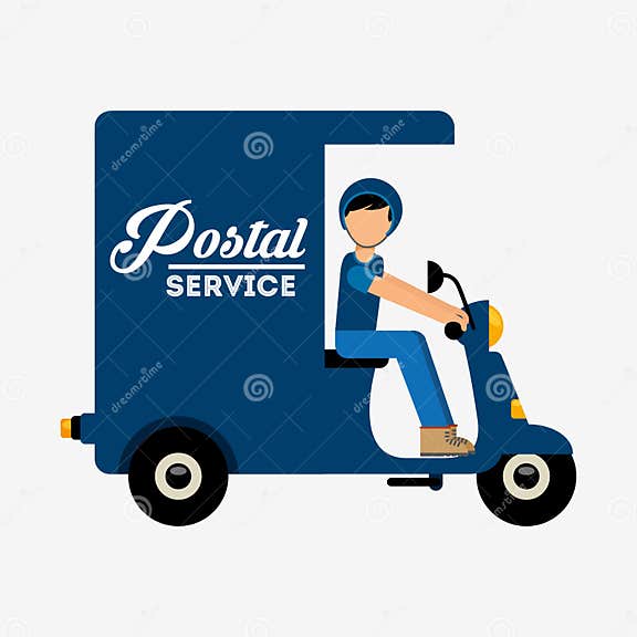 Postal service design stock vector. Illustration of vector - 63309313