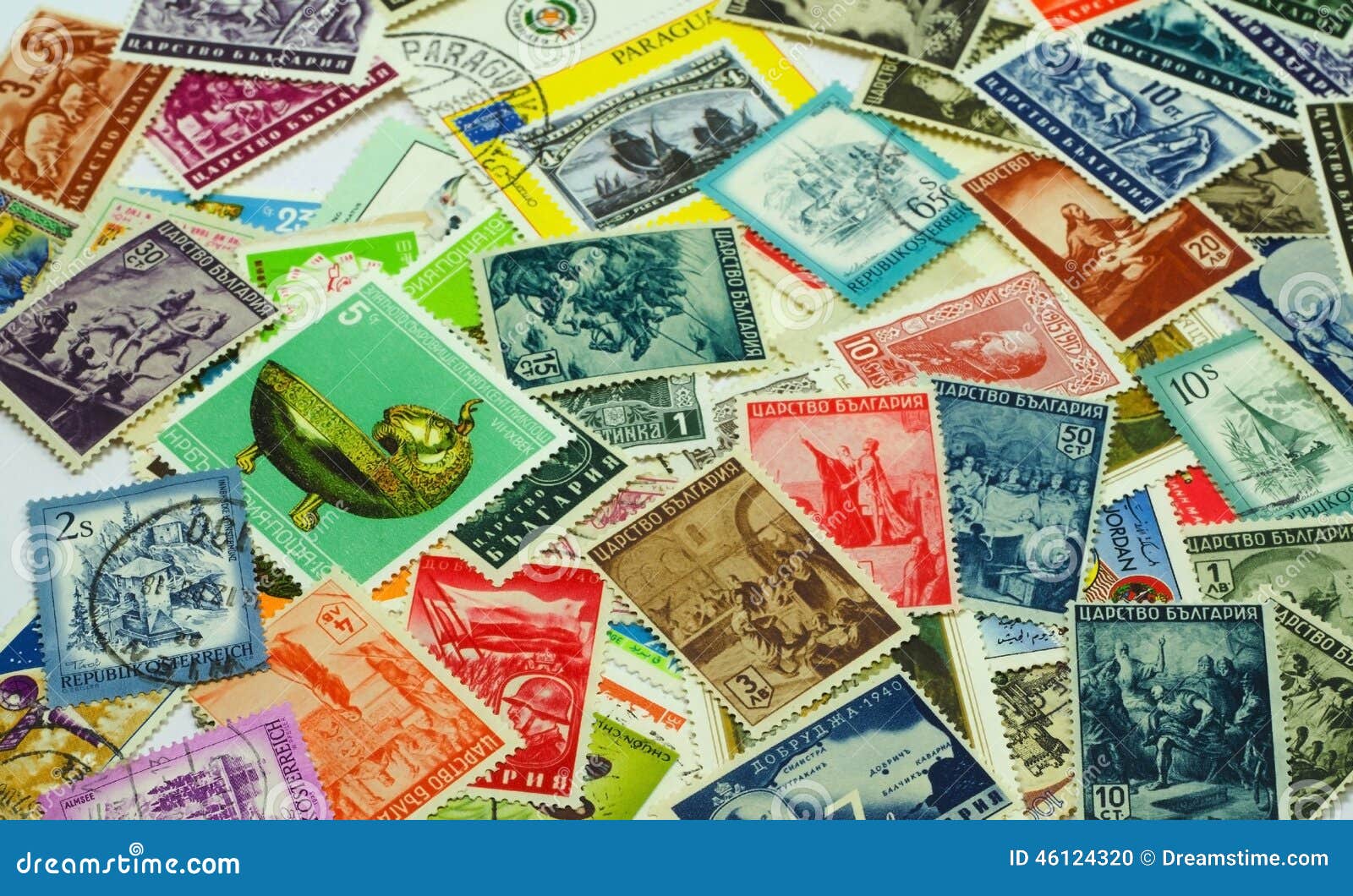 Postal stamps editorial image. Image of correspondence - 46124320