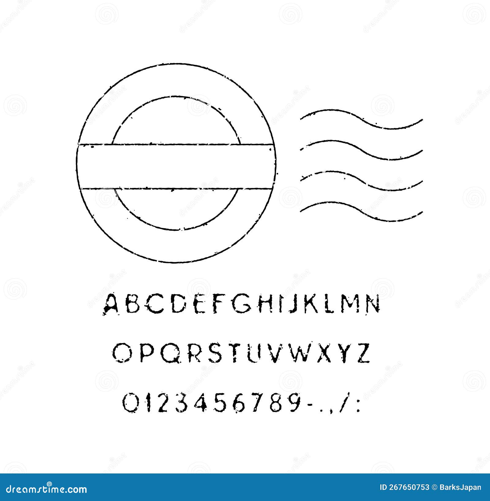 Postal Stamps Postmark Vector Template Illustration Stock Vector ...