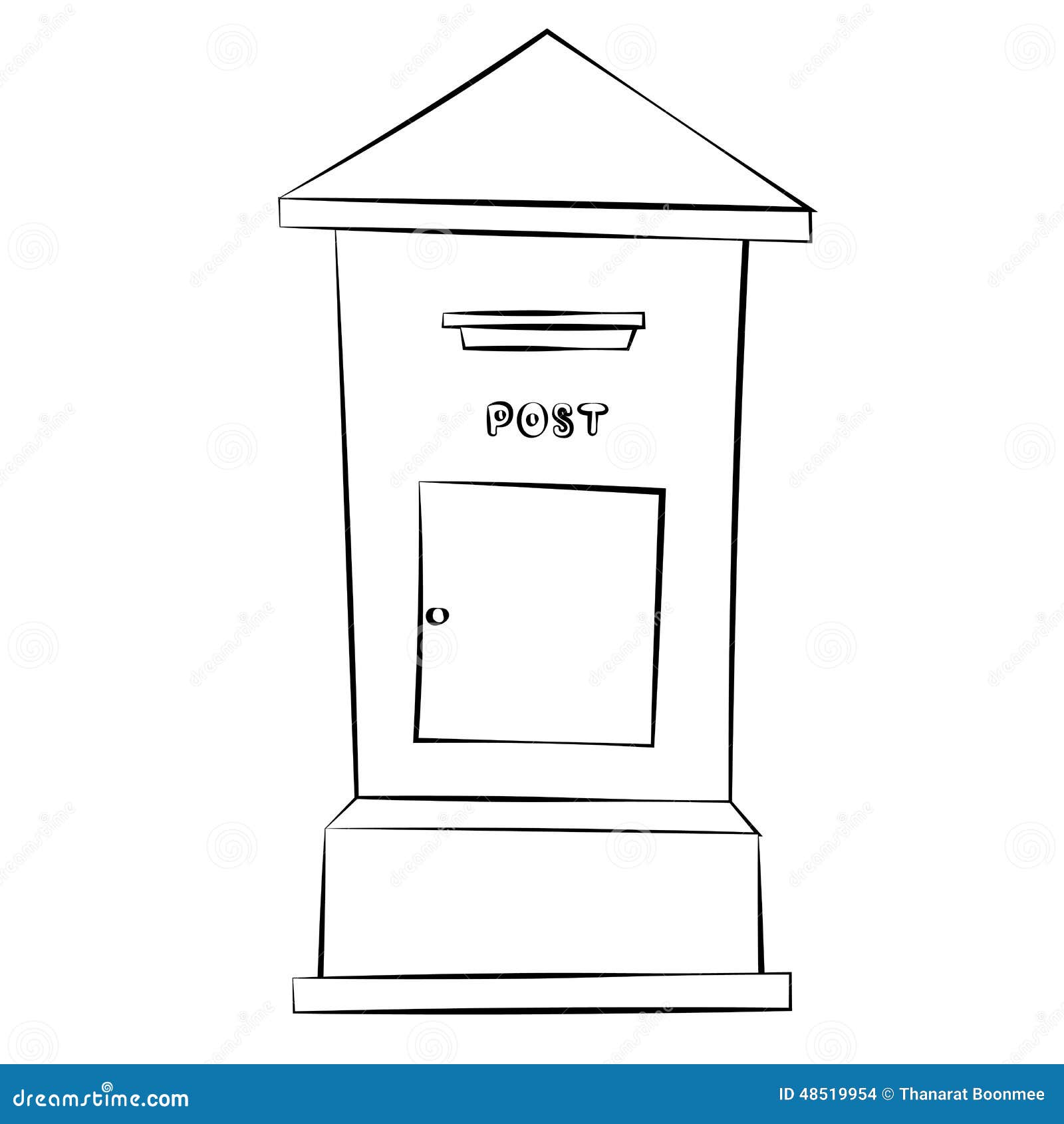 Vector Of Postbox Cartoon | CartoonDealer.com #119808904