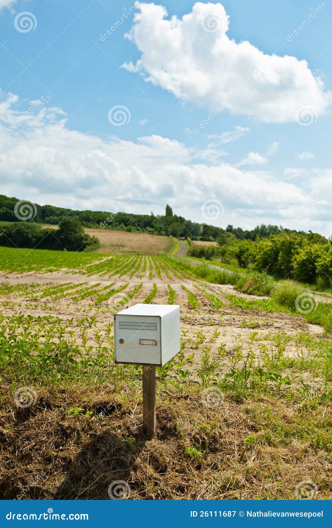 Postbox in countryside stock image. Image of nature, cultivate - 26111687