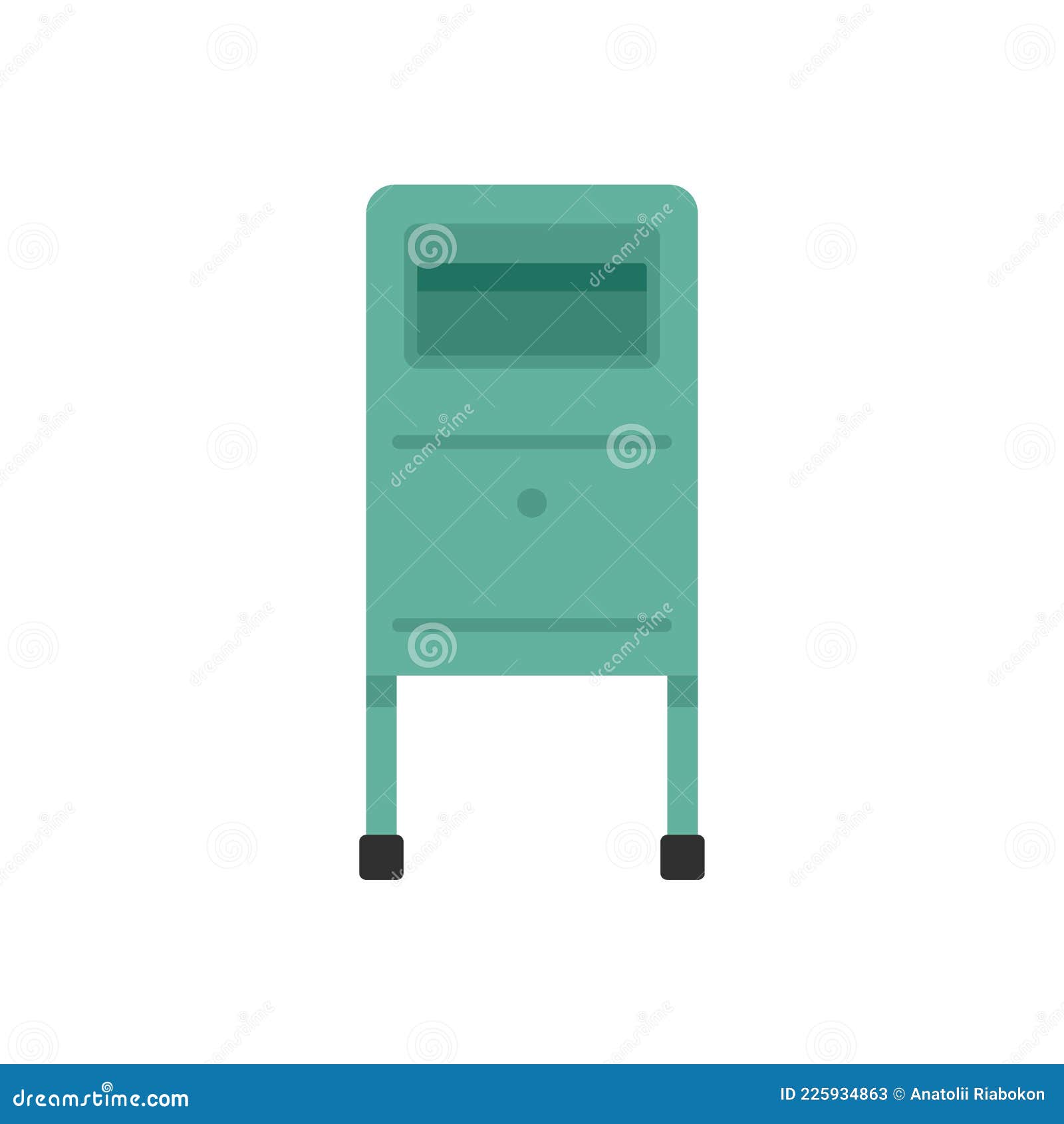 Postbox Icon Flat Isolated Vector Stock Vector - Illustration of mail ...