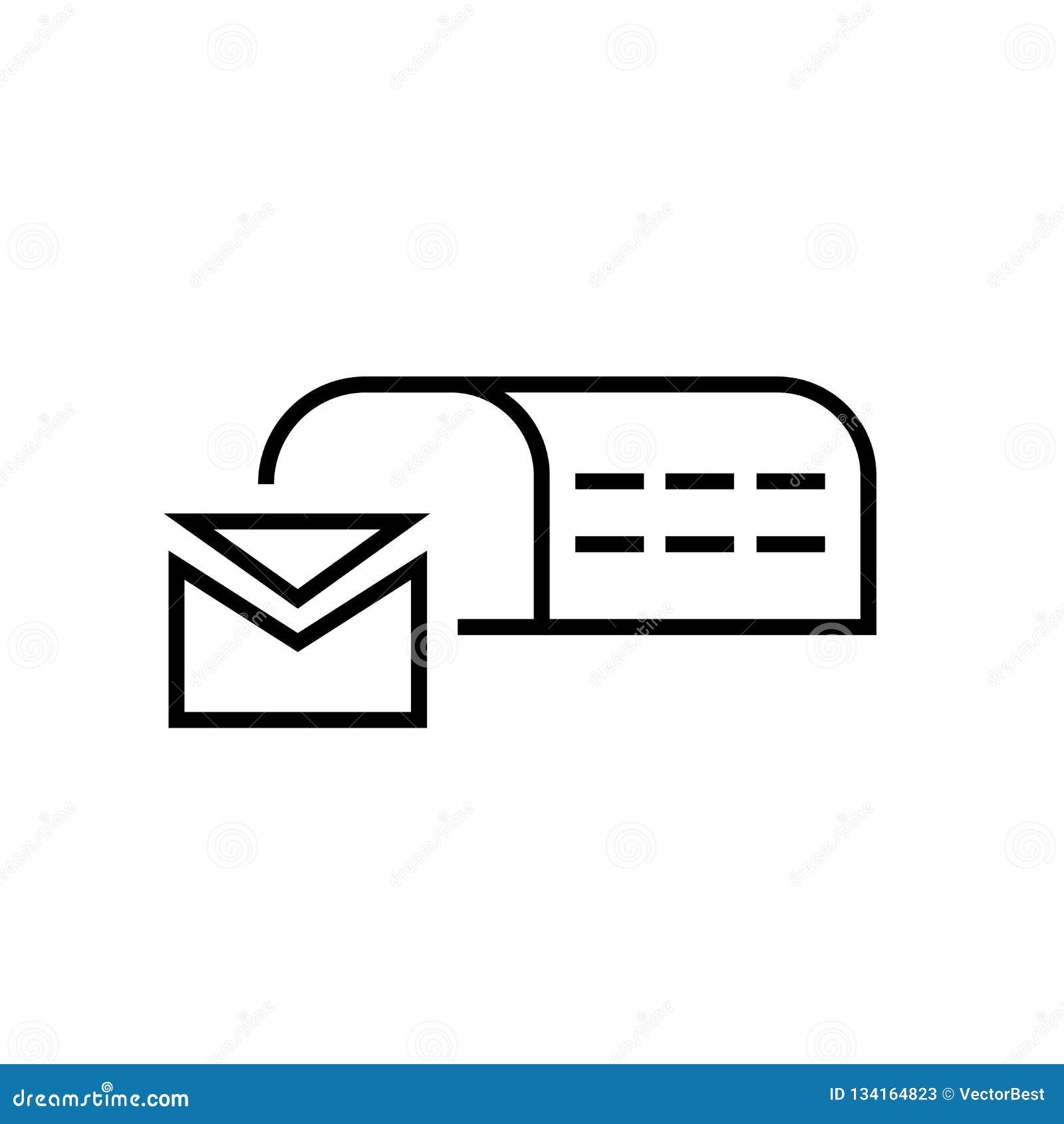 Postbox Icon Vector Sign and Symbol Isolated on White Background ...