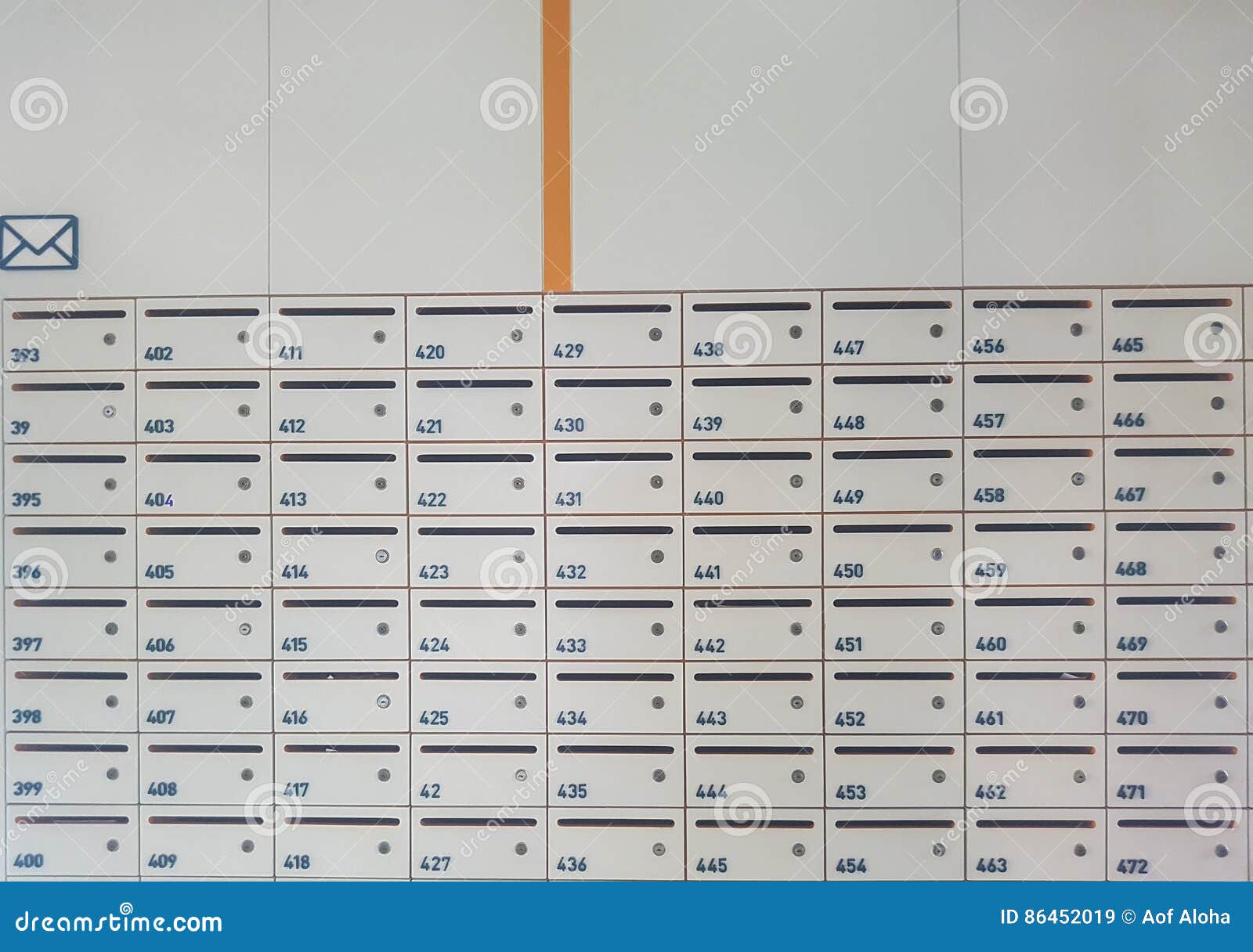 Postbox inside apartment stock image. Image of postbox - 86452019