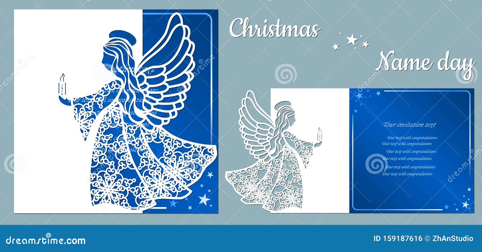 Postcard With An Angel In The Hands Of Fire, For Holiday And ...