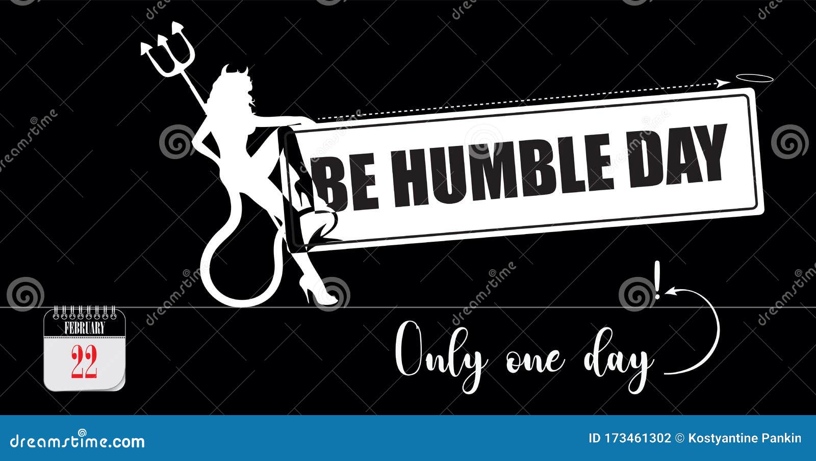 Postcard Be Humble Day stock vector. Illustration of note - 173461302