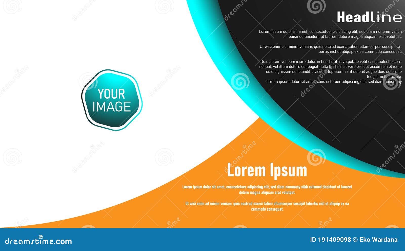 Postcard, Brochure Design with Simple Concept Stock Vector ...