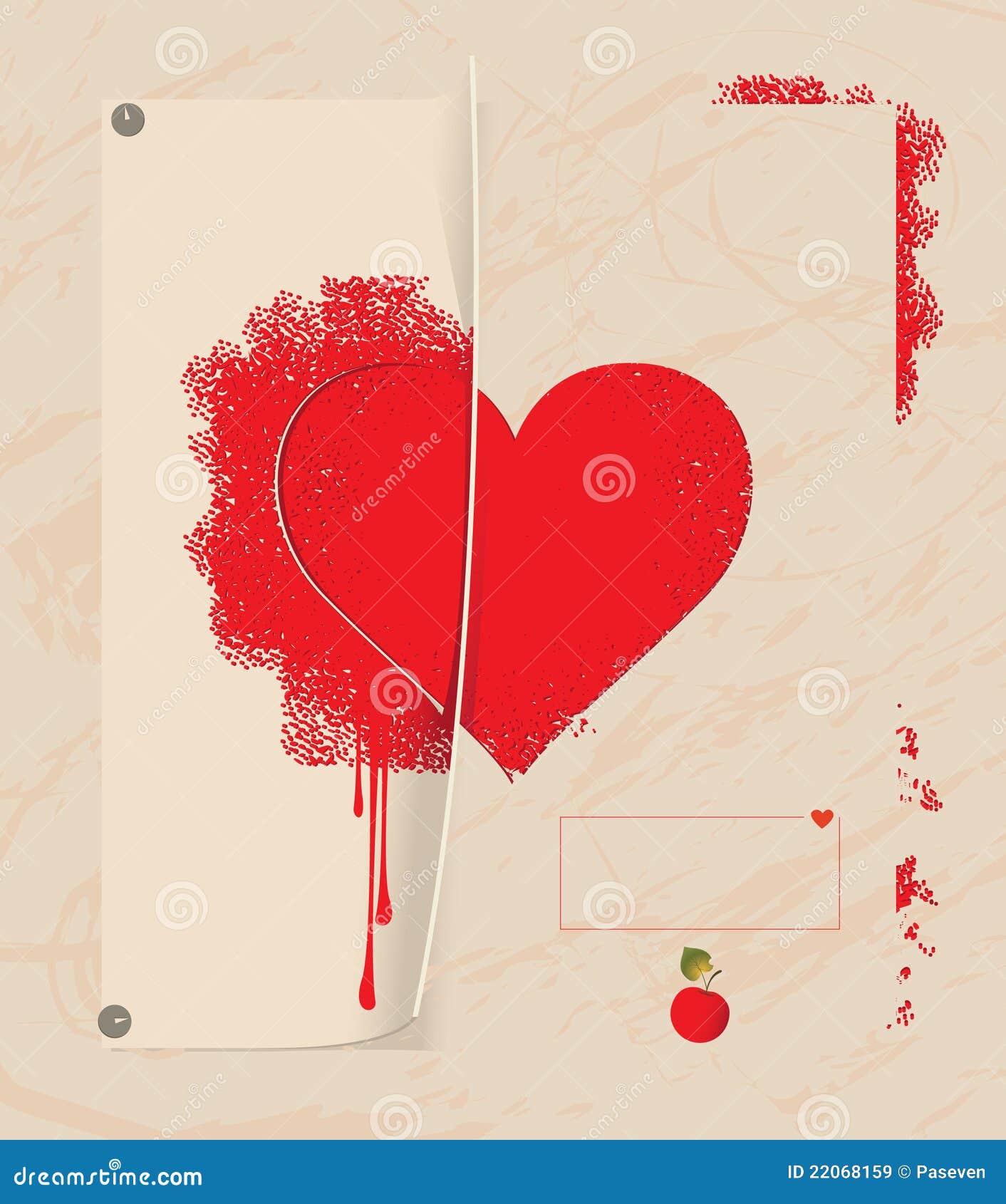 Postcard Confession of Love Stock Vector - Illustration of elements ...