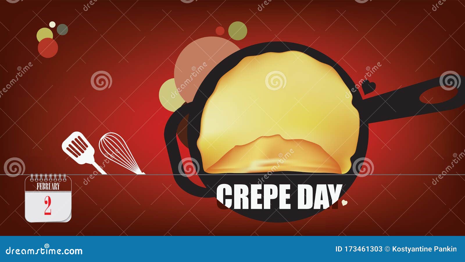 Postcard Crepe Day stock vector. Illustration of vector - 173461303