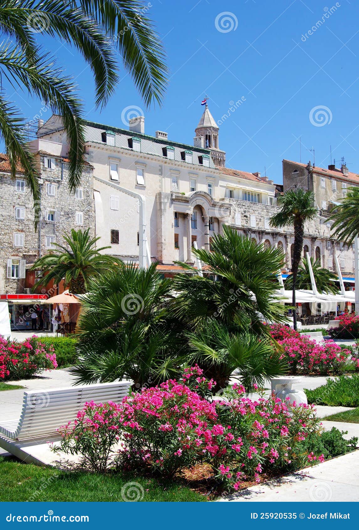 The postcard from Croatia stock image. Image of diocletian - 25920535