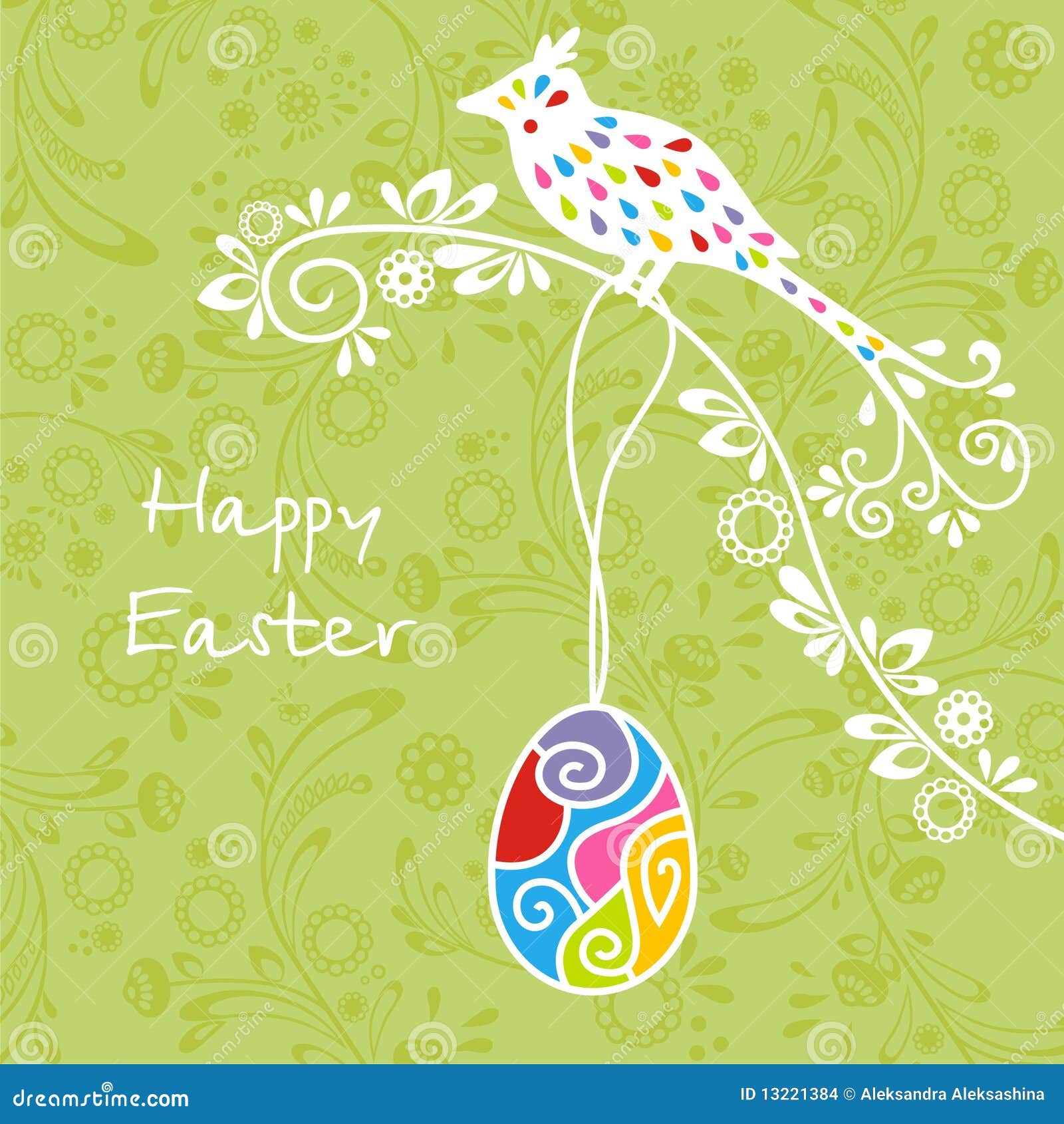 Postcard on Easter stock vector. Illustration of beautiful - 13221384