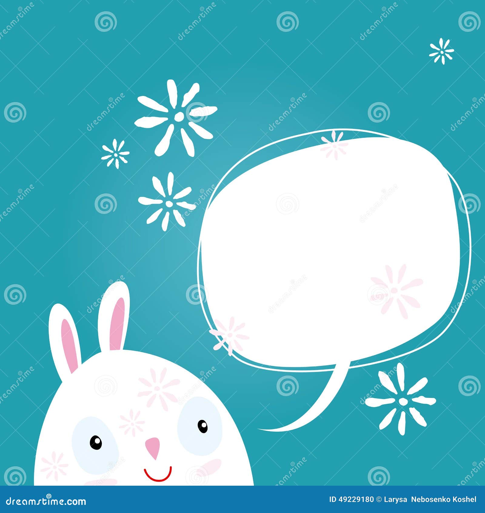 Postcard Easter Bunny stock vector. Illustration of holiday - 49229180